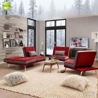 China Modular Leather Sleeper Sectional Couch Sofa Bed Convertible With Metal Leg for sale