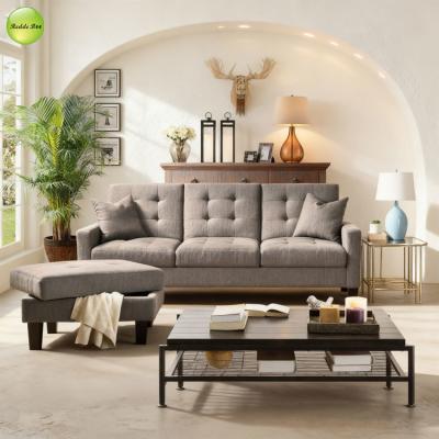 China Three Seater Linen Fabric Sofa Bed Furniture Sleeper For Small Spaces ODM for sale