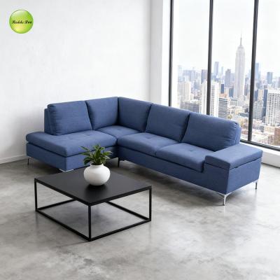 China Cotton Linen Blended Left Facing Sectional Sofa L Shaped Customizable for sale
