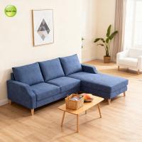 China Navy Blue Japandi Washable Couch Sectional Velvet Modular Sofa for sale