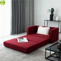 China PU Leather 2 Seater Pull Out Sectional Couch Sleeper Sofa For Small Spaces for sale