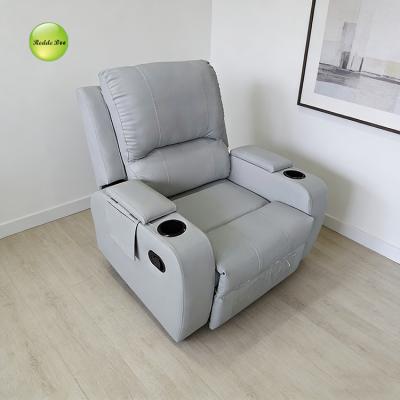 China Modern Recliner Sofa with Multi-position Adjustable Backrest, Ergonomic Full-Body Support, and Built-in Storage Boxes for sale