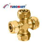 China 12mm Compression Pex Fittings Chrome Plated Compression Brass Fitting for sale