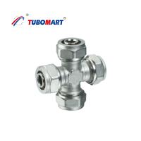 China Demountable Straight Pex Compression Fittings With Chrome Plated Finish for sale