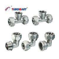 China Demountable Straight Pex Compression Fittings With Chrome Plated Finish for sale