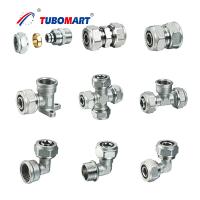 China Demountable Straight Pex Compression Fittings With Chrome Plated Finish for sale