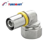 China Polyethylene Aluminum Press Pex Gas Pipe Fittings Pressure Connection Fitting for sale