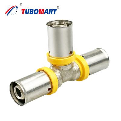China Durable Plumbing Push To Connect Tube Fittings Nickel Plated Brass Press Fittings for sale