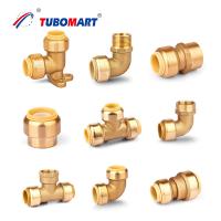 China Brass Push Quick Connect Fittings Lead Free PEX AL PEX Pipe Fittings for sale