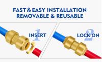China Hot Cold Water Pex Push Fittings Lead Free Quick Connect Brass Fittings PN10 PN16 for sale