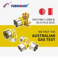China Natural Brass Customized PEX Press Fittings For PEX AL PEX Pipes for sale