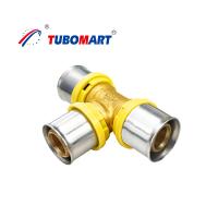China Natural Brass Customized PEX Press Fittings For PEX AL PEX Pipes for sale