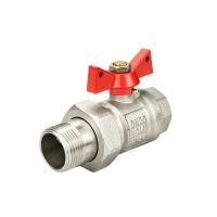 China ODM 1/2 Inch Brass Gas Ball Valve Customized With Red Handle for sale