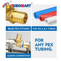 China 1/2 Inch Brass Pex Sliding Fitting Corrosion Resistant For Plumbing for sale