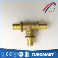 China Plumbing Brass Pex Sliding Fitting 1/2 Inch 3/4 Inch 1 Inch Pex Pipe Tee for sale