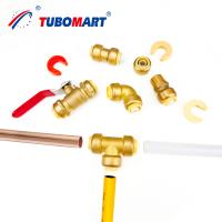 China Hydronic Heating PN10 PN16 Pex Push Fittings Nickel Plated Push To Connect Fittings for sale