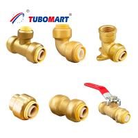 China Hydronic Heating PN10 PN16 Pex Push Fittings Nickel Plated Push To Connect Fittings for sale