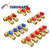 China Brass Pex Distribution Manifold 1/2 Inch Under Floor Heating Manifold for sale