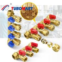 China Brass Pex Distribution Manifold 1/2 Inch Under Floor Heating Manifold for sale