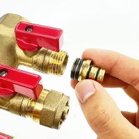 China Threaded Connection Brass PEX Manifold 3/4 Inch 1 Inch Pex Hot Water Manifold for sale