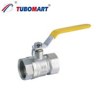 China High Pressure Brass Gas Valve 1/2 Inch Shut Off Ball Valve With Yellow Handle for sale