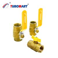 China Forged Iron Long Handle Compression Brass 2 Way Screw Thread Ball GAS Valve For PEX AL PEX System for sale