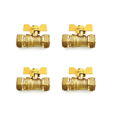 China Manufacturer 16-32mm Pex Brass Compression Fitting Equal Straight For Gas Plumbing Pex Al Pex Fittings OEM for sale
