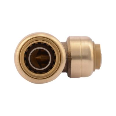 China Tubomart SharkBite 1/2-in Push-to-Connect x 3/8-in Push to Connect 90Degree Reducing Elbow Brass Fittings for sale