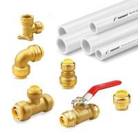 China Brass Push Fitting North America No Pb Push-to-connect Plumbing Fitting Elbow Pipe Fitting PEX COPPER Lead Free for sale