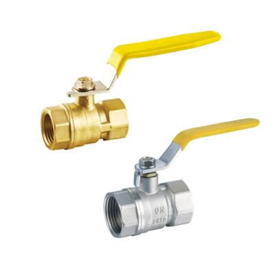 China One Piece Brass Ball Valve with Female Threaded Manual Power for Water Gas for sale