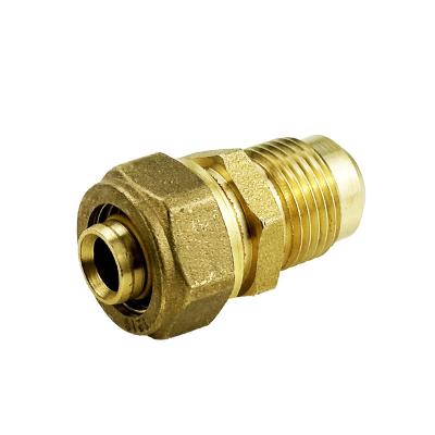 China Factory OEM Brass Gas Compression Fittings for Plumbing System High-Quality Pipe Fittings Pex Al Pex for sale
