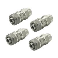 China Quick Connect Gas Screw Brass Fittings Male Straight Union Multilayer Pipe In One End And Male Threaded Adapter Screw for sale