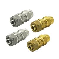 China Tube Fitting 3/8 Inch Flare X 3/8 Inch Male NPT Brass Half-Union Gas Adapter 3/8'' Male Flare to 3/8'' NPT Propane Fittings for sale