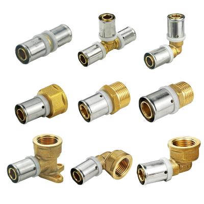 China Forged Crimping Water Plumbing Fitting Male Straight Pex Press Fittings Buttwelding PEX PERT Multilayer Tube Fitting with ISO 9001/9002 Certification for sale