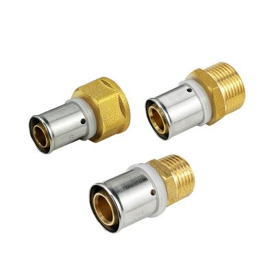 China Good Quality Wholesale Customized U Type Equal Shape Brass Press Fitting for Pex Al Pex Pipes for sale