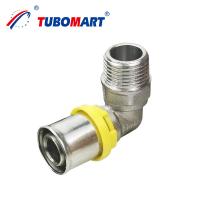 China Tubomart Composite Aluminum Pex Al Pex Pipe Brass Copper Press Gas Fittings For GAS System for sale
