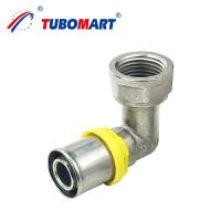 China OEM Gas Pipe Fittings Seated Brass Elbow Natural Gas Pipe Fittings Pex Pipe Press Fittings Floor Heating for sale