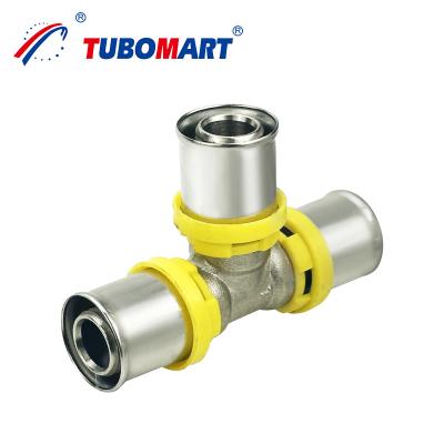 China Pex Al Pex Compatible Pipe TH Type  Press Brass Fitting For Water Gas Coper CW614N CE Certified And Long-lasting for sale