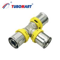 China Gas Plumbing Brass Butt Weld Pipe Fittings TH Type 20mm 32mm 40mm Press Casting Fitting for sale