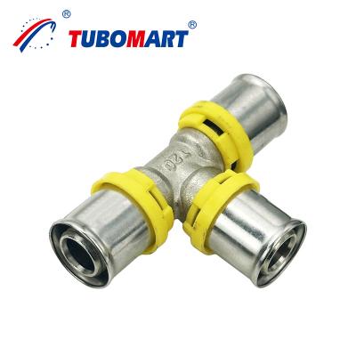 China Gas Plumbing Brass Butt Weld Pipe Fittings TH Type 20mm 32mm 40mm Press Casting Fitting for sale