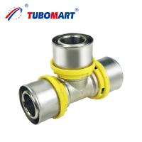 China OEM Factory Brass Fitting For Gas System Approved Pex Al Pex Pipe TH Profile Tee Fittings for sale