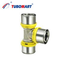 China Brass Fitting 1620mm Pex Al Pex Pipe Press Fittings TH Type Ss304 Sleeve Compress Fitting For Plumbing Pex for sale