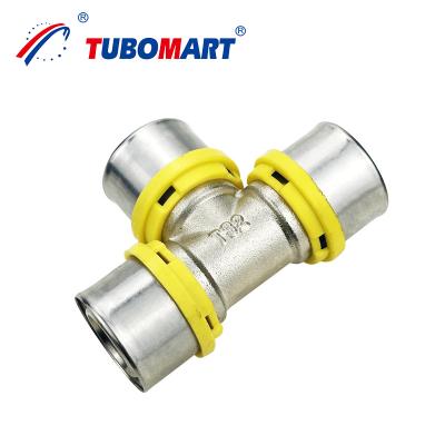 China TH Type Brass Press Fittings 16-32mm Sizes For Natural Gas System U And Universal TH&U*H&F&RF for sale