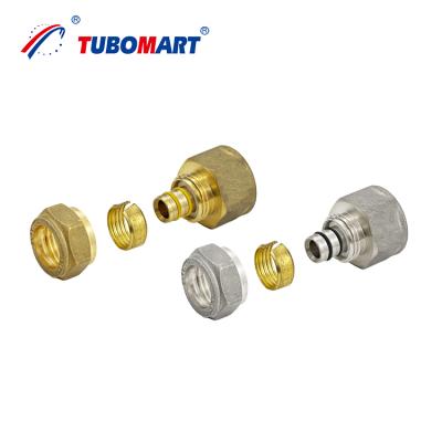 China OEM Thread Screw Brass Fittings for Multilayer PEX AL PEX Pipes Water Gas Compression Fittings for Plumbing for sale