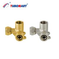 China Tubomart Plumbing Materials Gas PEX Fittings Brass 16-32MM Equal Socket PEX Al Pex Compression Fittings for sale