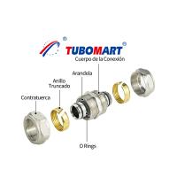 China Customized Sizes Forged Brass Compression Fittings Gas Pipe For Pex Al Pex Pipes Female Elbow Unequal Straight Union for sale