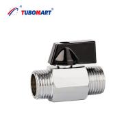 China OEM Brass mini Gas Valve Customized Service with 0.19in Mounting Hole Diameter and Brass Color Nickel Plated for Gas Water for sale