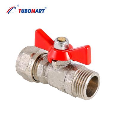 China Brass Gas Mini Valve in Customized BSP/NPT Thread and Brass Color Nickel Plated for Gas Distribution System Reliability for sale