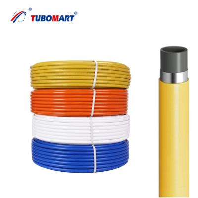 China TUBOMART PEX-AL-PEX Yellow Pipe High Safety Multilayer Aluminum Pipe for Gas System for sale
