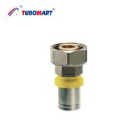 China TUBOMART OEM Wholesale Price TH Type Brass Press Fittings BSP Male Straight Union Gas Pipe Connection for sale